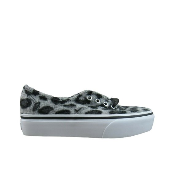 Vans | Shoes | Vans Authentic Platform Fuzzy Snow Leopard Sneaker ...